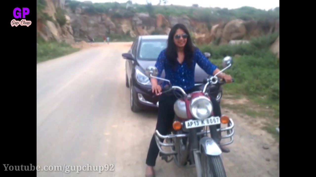 Girl riding bullet bike - YouTube
