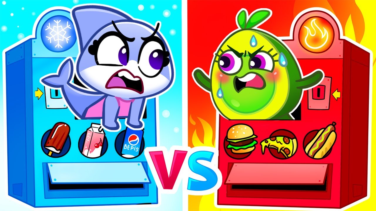 Hot and Cold Vending Machine Challenge | Nursery Rhymes by BI BA BOOM ...