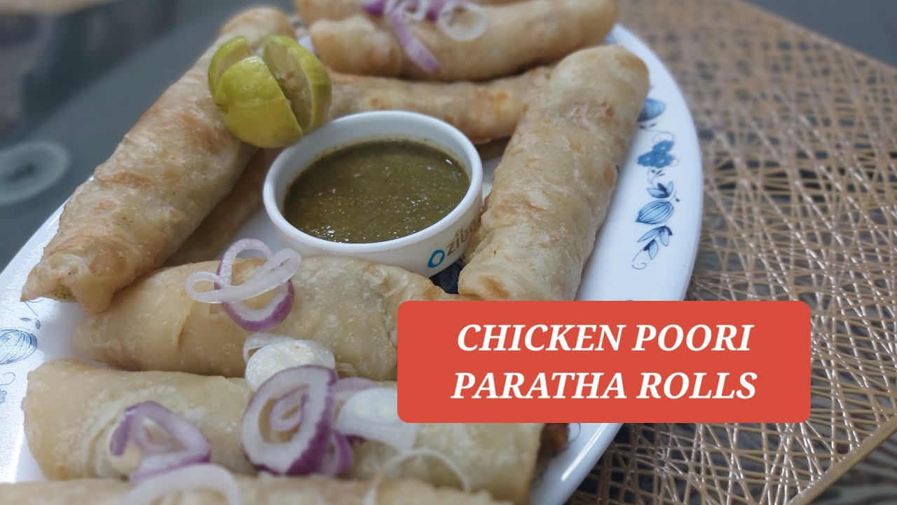 CHICKEN POORI PARATHA ROLLS BY BALOCHI KITCHEN FAMILY # CHICKEN ROLLS # ...