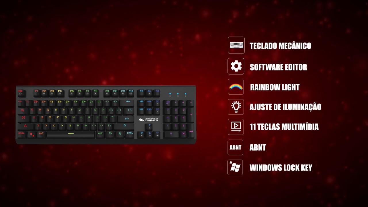 Mechanical Keyboard LEADERSHIP GAMER - TCG-0481 - YouTube