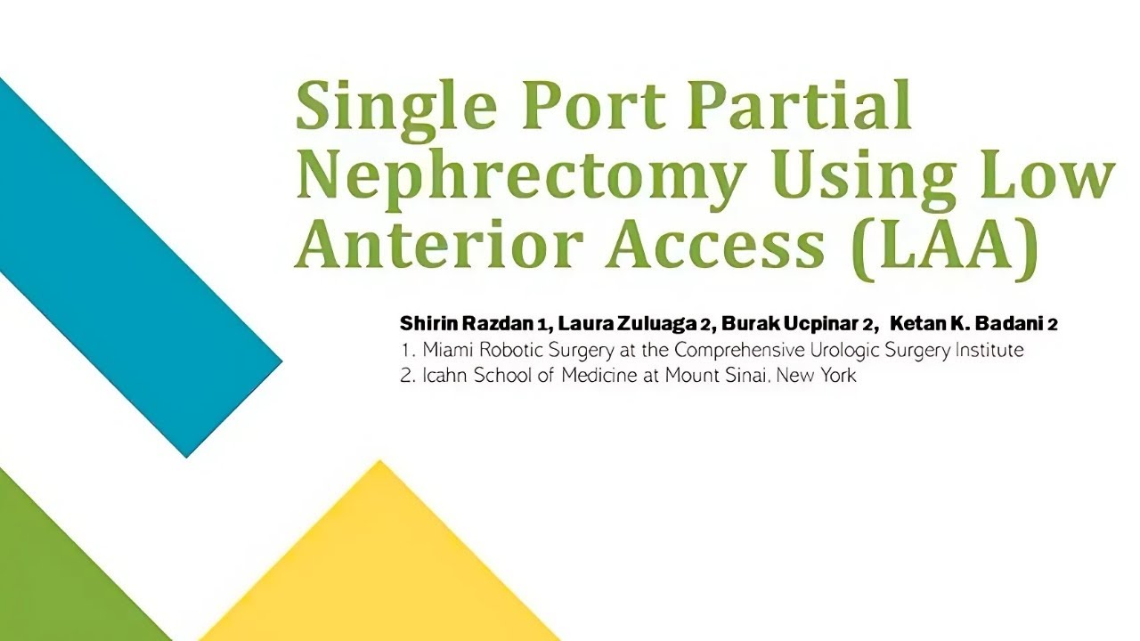Single Port Partial Nephrectomy – Low Anterior Access | Surgical Case ...