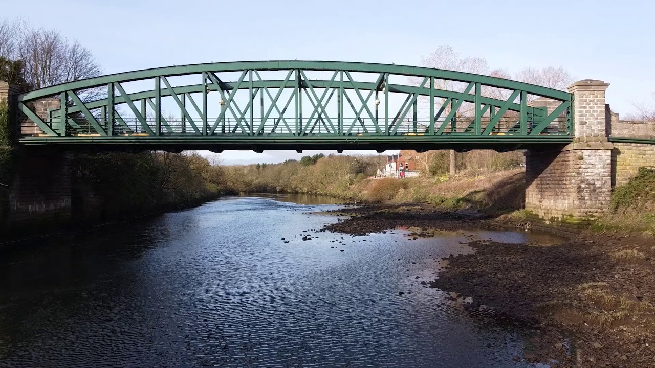 fatfield bridge and james steel park washington tyne and wear UK DJI ...