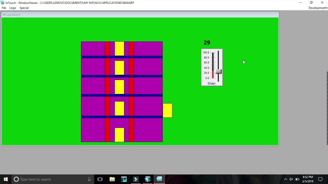 How to make Lift system based on scada using IN TOUCH WONDERWARE|| LIFT ...
