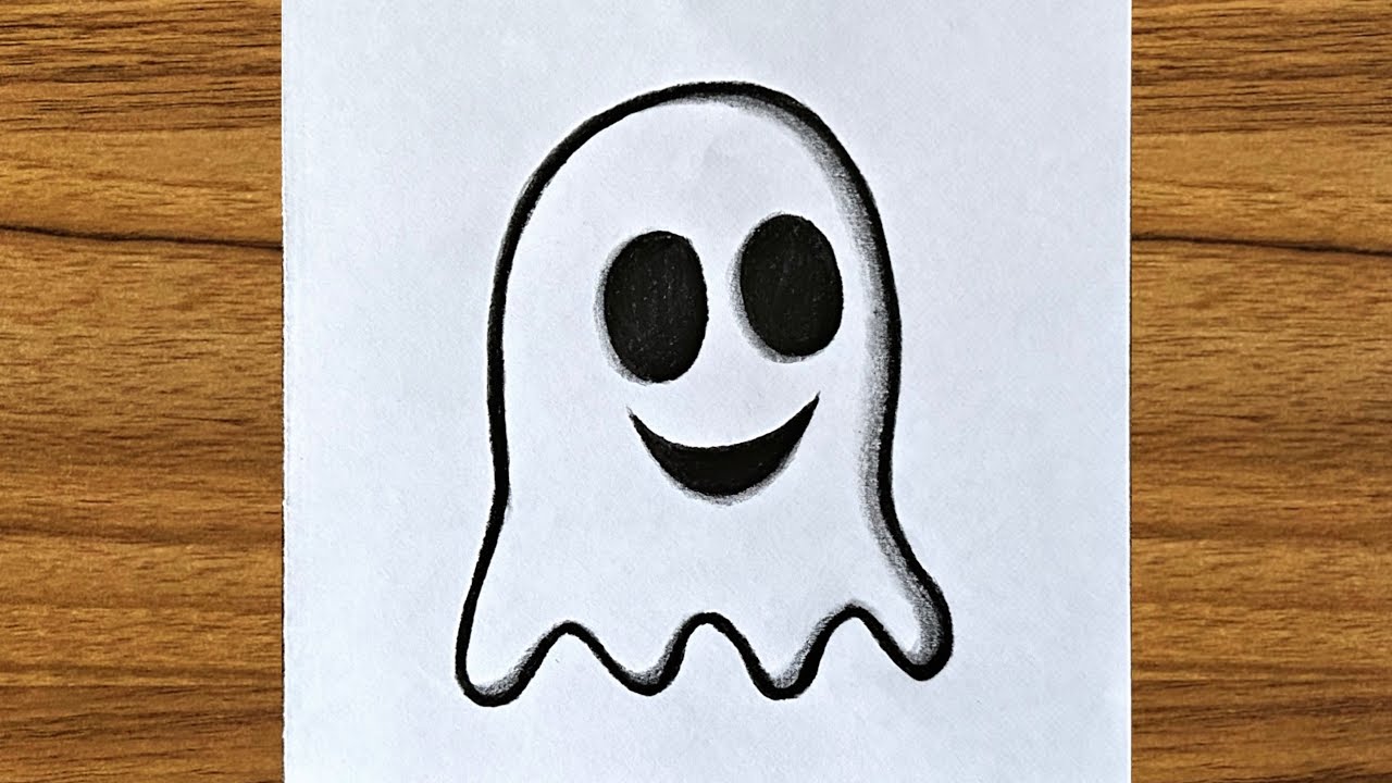 How to draw a cute ghost || Beginners drawing tutorials step by step ...