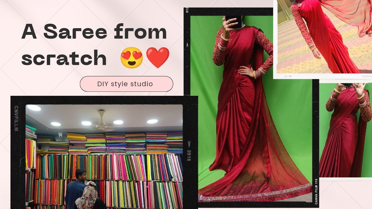 Scratch Saree for my sister's wedding😍#saree #fashion #scratch #girl # ...