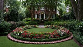 Rustic Garden Border Ideas Using Logs, Rocks, and Old Bricks