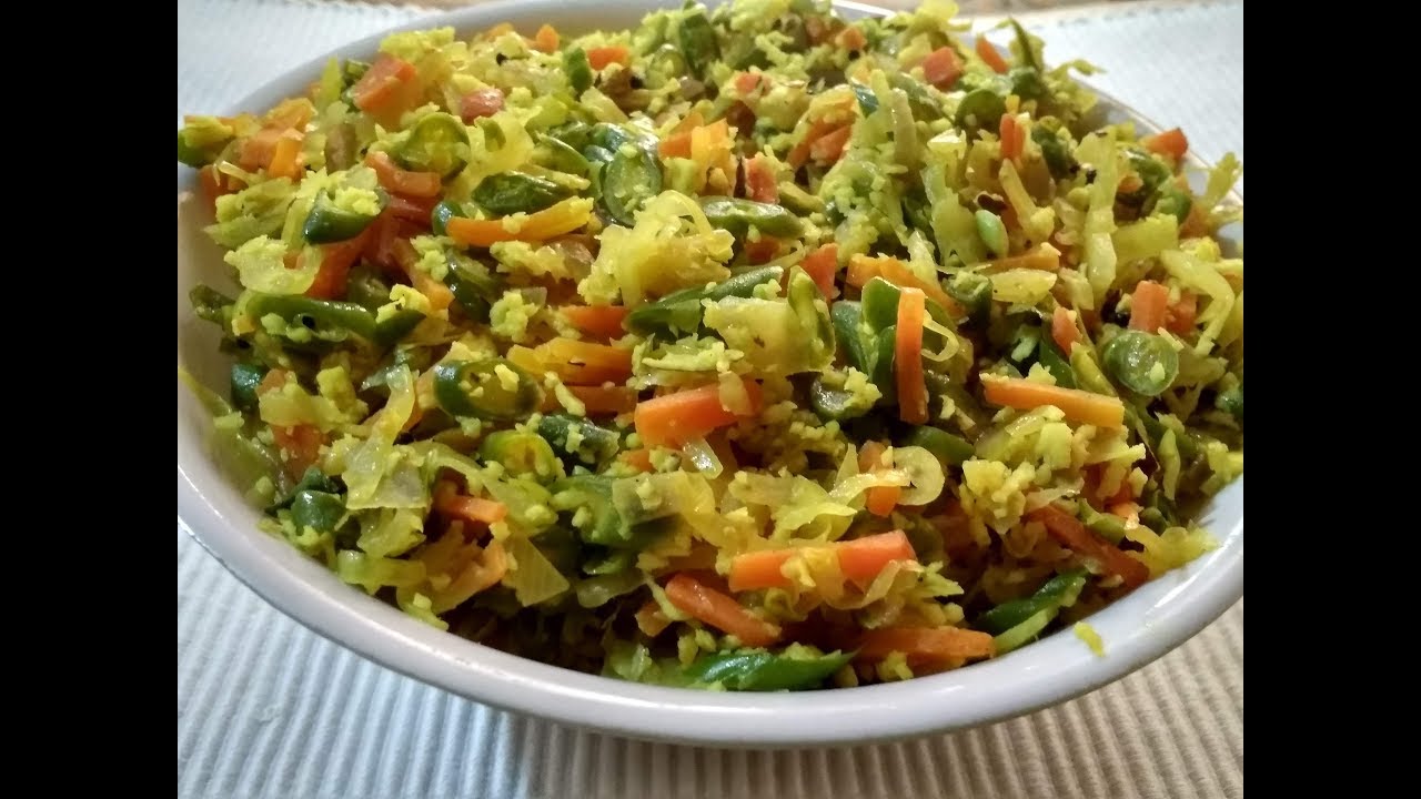 Mix Vegetable Thoran / Healthy Mix Veg Thoran / No - 379 - YouTube