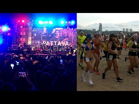 Beach Events in Pattaya, Thailand. Bikini Race, Car Parade, Street Food and Music Festival June 2019