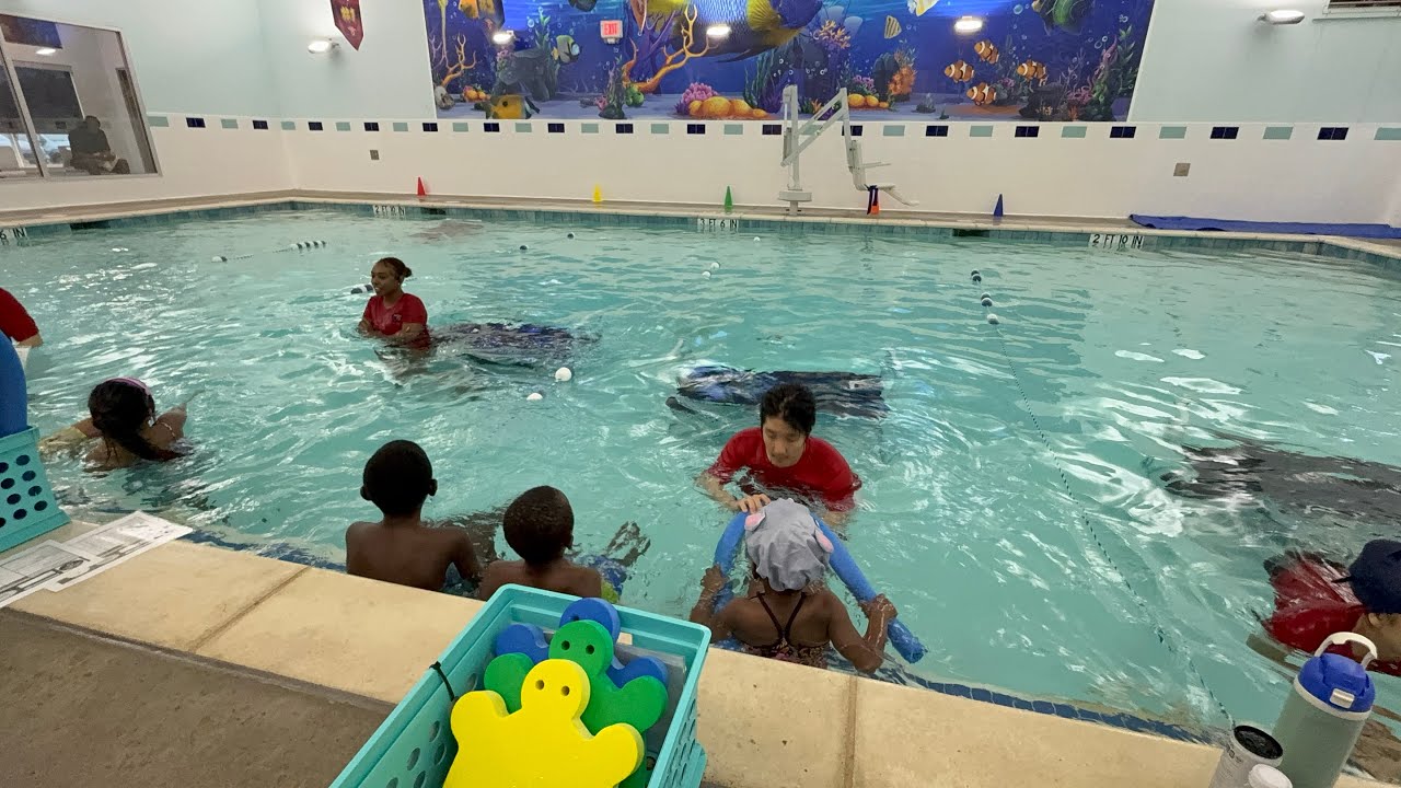 Our First day at Swim School! Trial swim lessons for Kids - YouTube