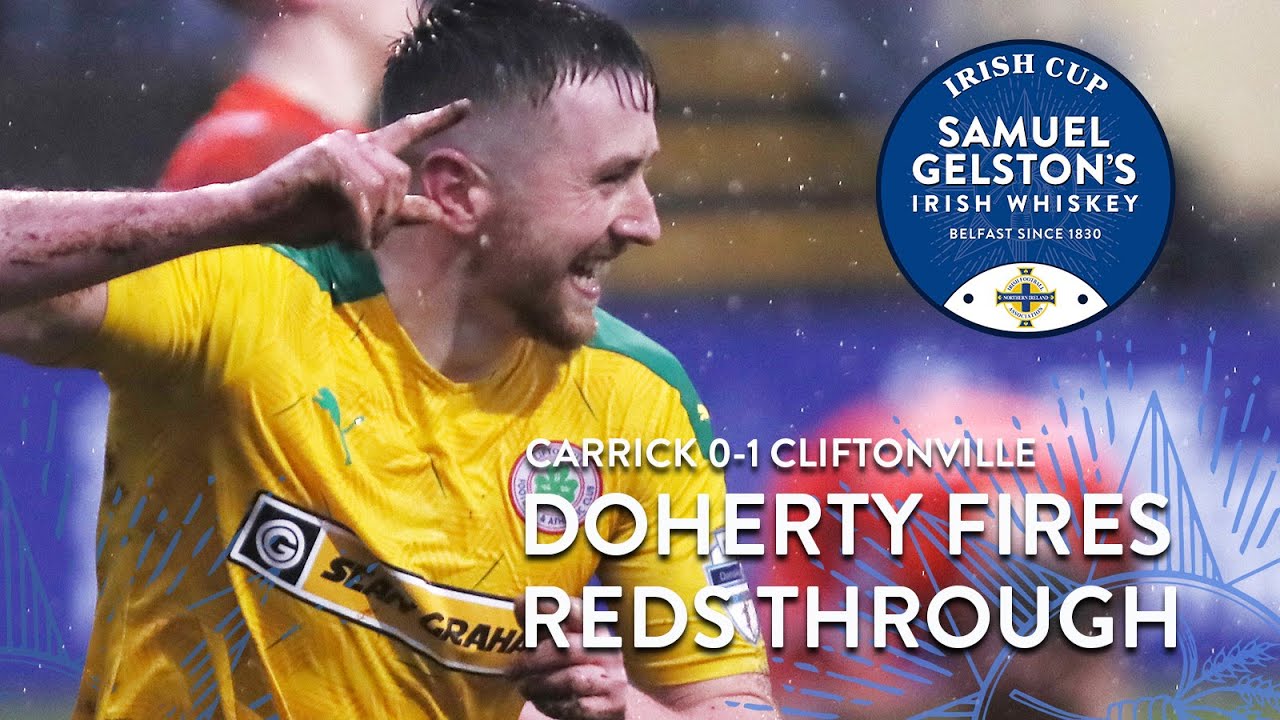 Irish Cup R2 | Ronan Doherty goal fires Cliftonville past Carrick - YouTube