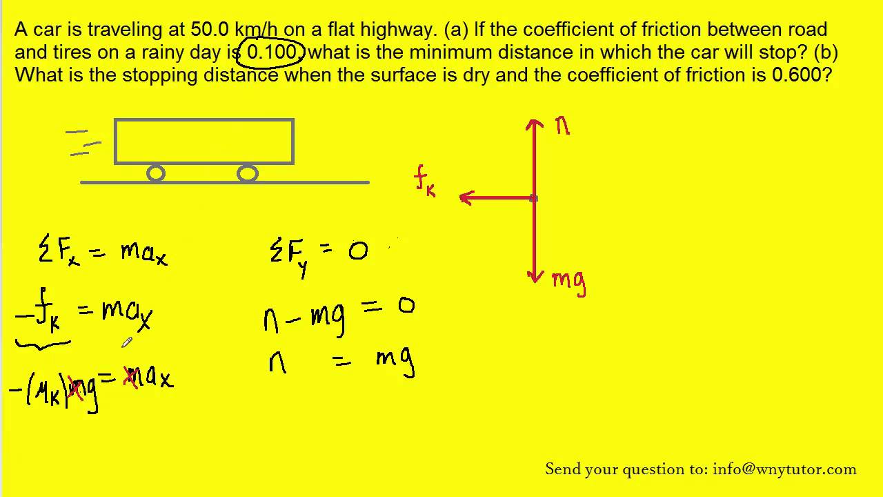 A Car Is Traveling At 50 0 Km h On A Flat Highway a If The