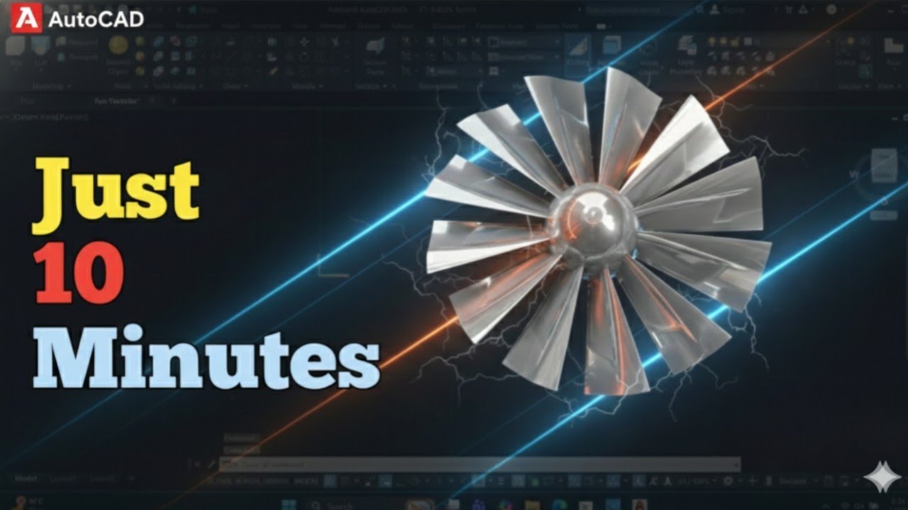 How to make fan in AutoCAD | 3D fan blade in AutoCAD | AutoCAD 3D ...