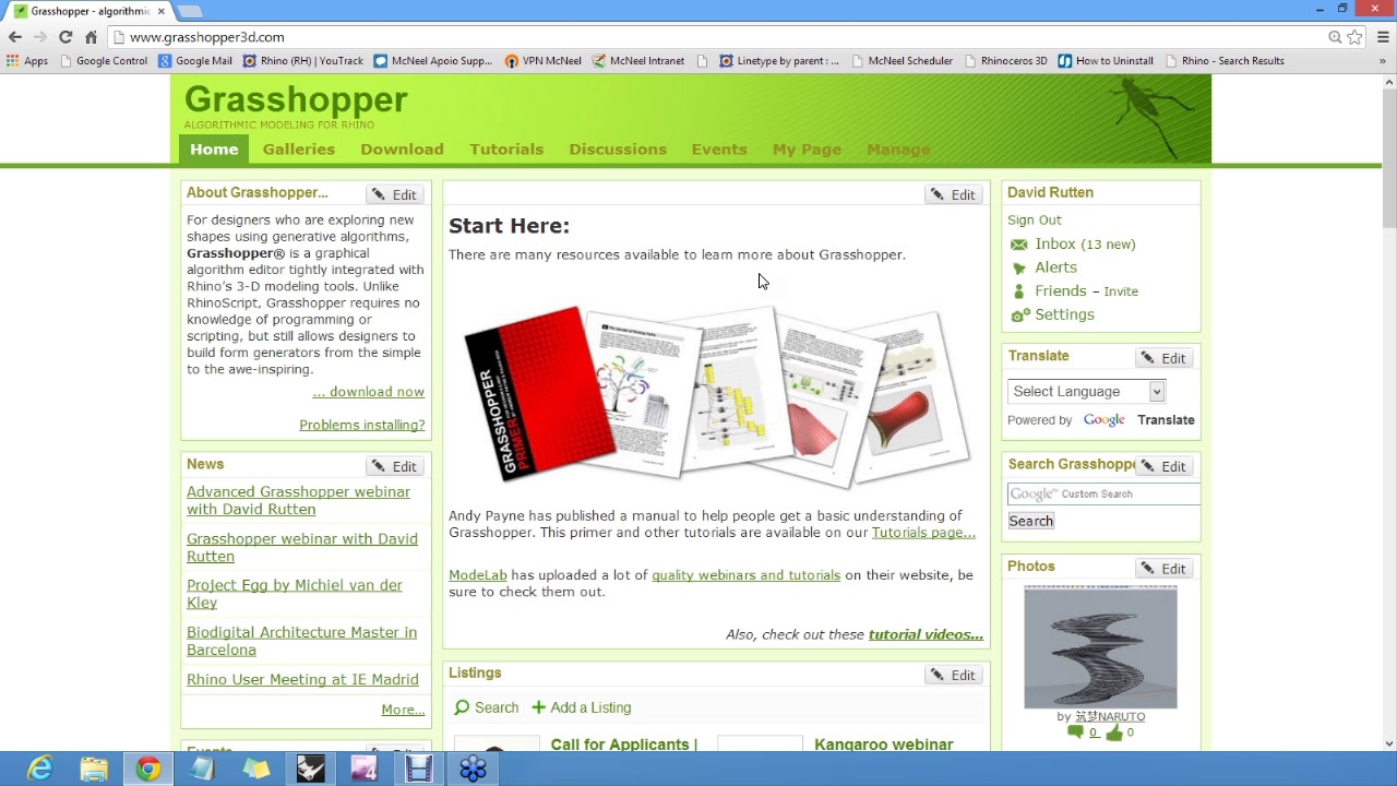 09 - How to get Support and find Samples - Grasshopper Basics - YouTube