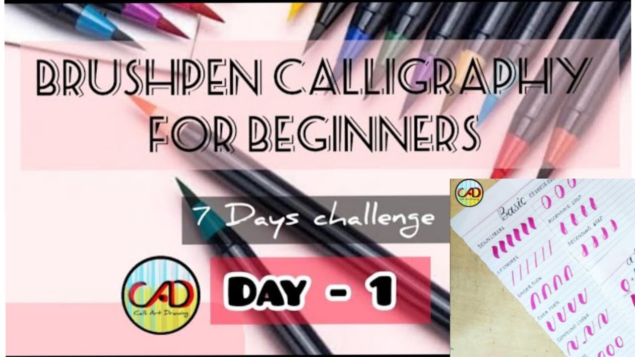 Basic Brush Calligraphy Strokes You Should Know #day1 - YouTube Music