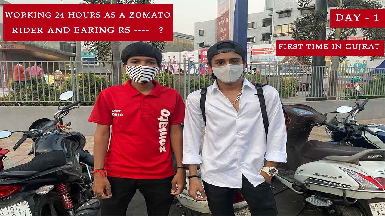 Working 24 HOURS as a ZOMATO RIDER and Earning Rs ? - YouTube