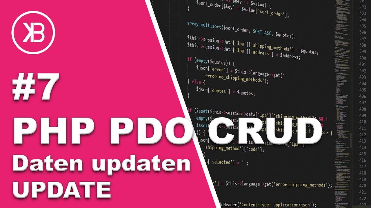 Php Pdo Crud Tutorial 7 Pdo Mysql Daten Updaten Youtube 1163