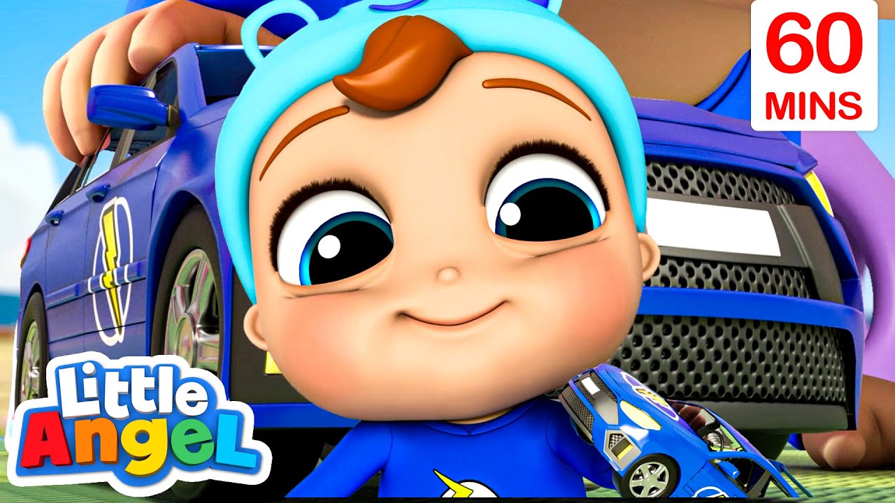 Toy Car Race at the Playground! | Little Angel - Sports & Games ...