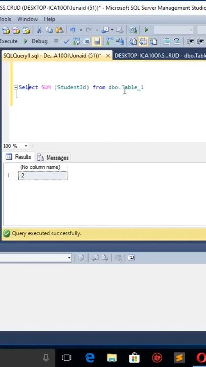 Get Num of Rows, Average and Sum of Column Values in SQL Server - YouTube