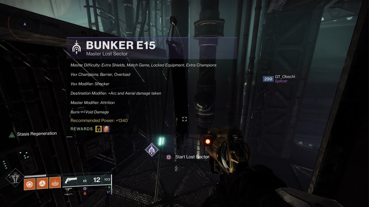 Bunker E15 Master Lost Sector - Solo Flawless - Destiny 2 - YouTube