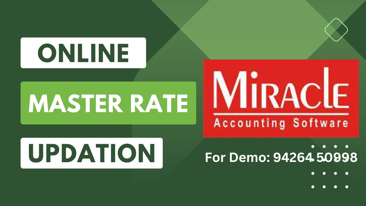 Learn about Miracle software Online Rate Updation Feature - Simplifying ...