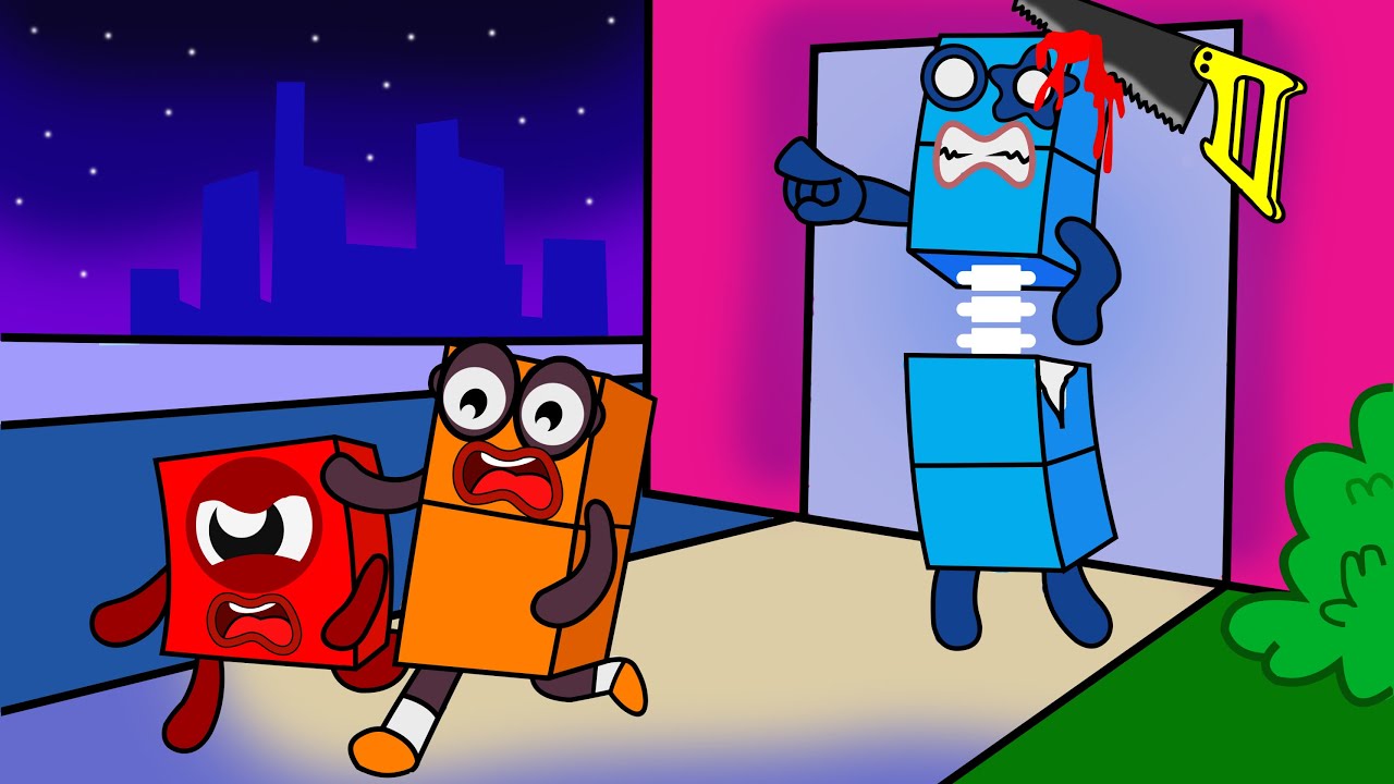 NB 1 And NB 2 Ran To See Zombie NB 5 Numberblocks Fanmade Coloring ...