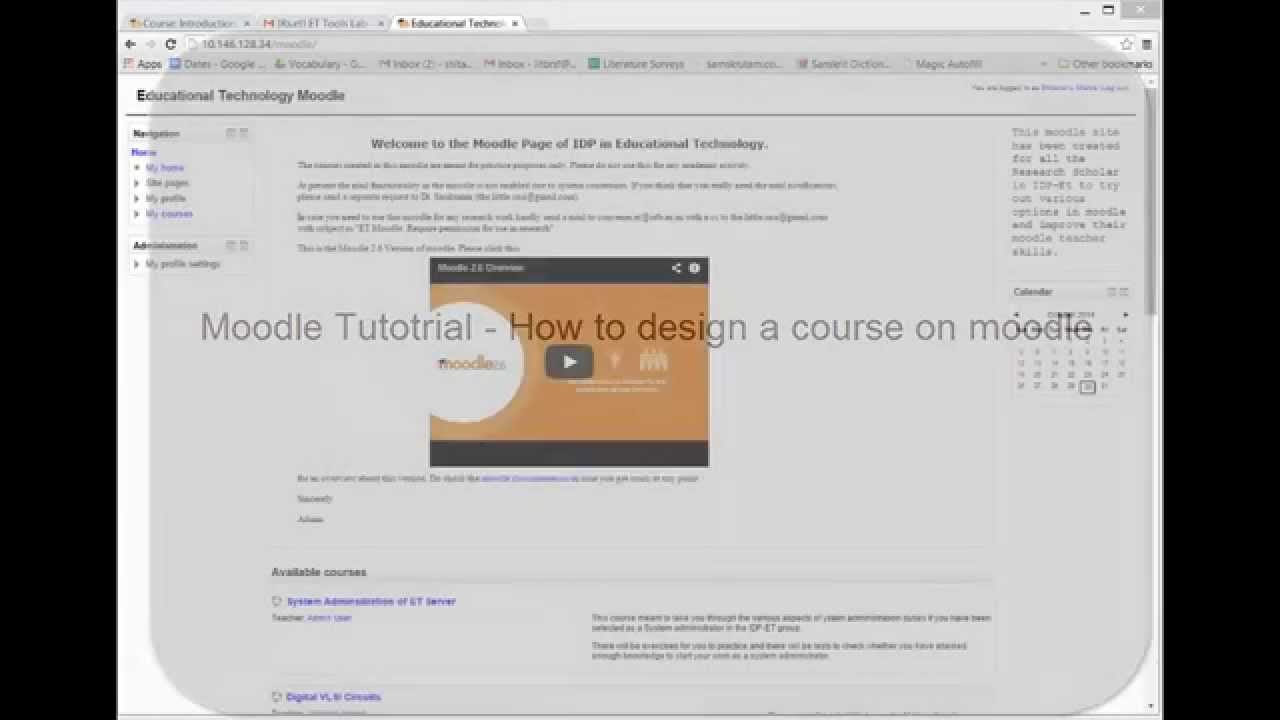 Moodle Tutorial - Designing a course - YouTube