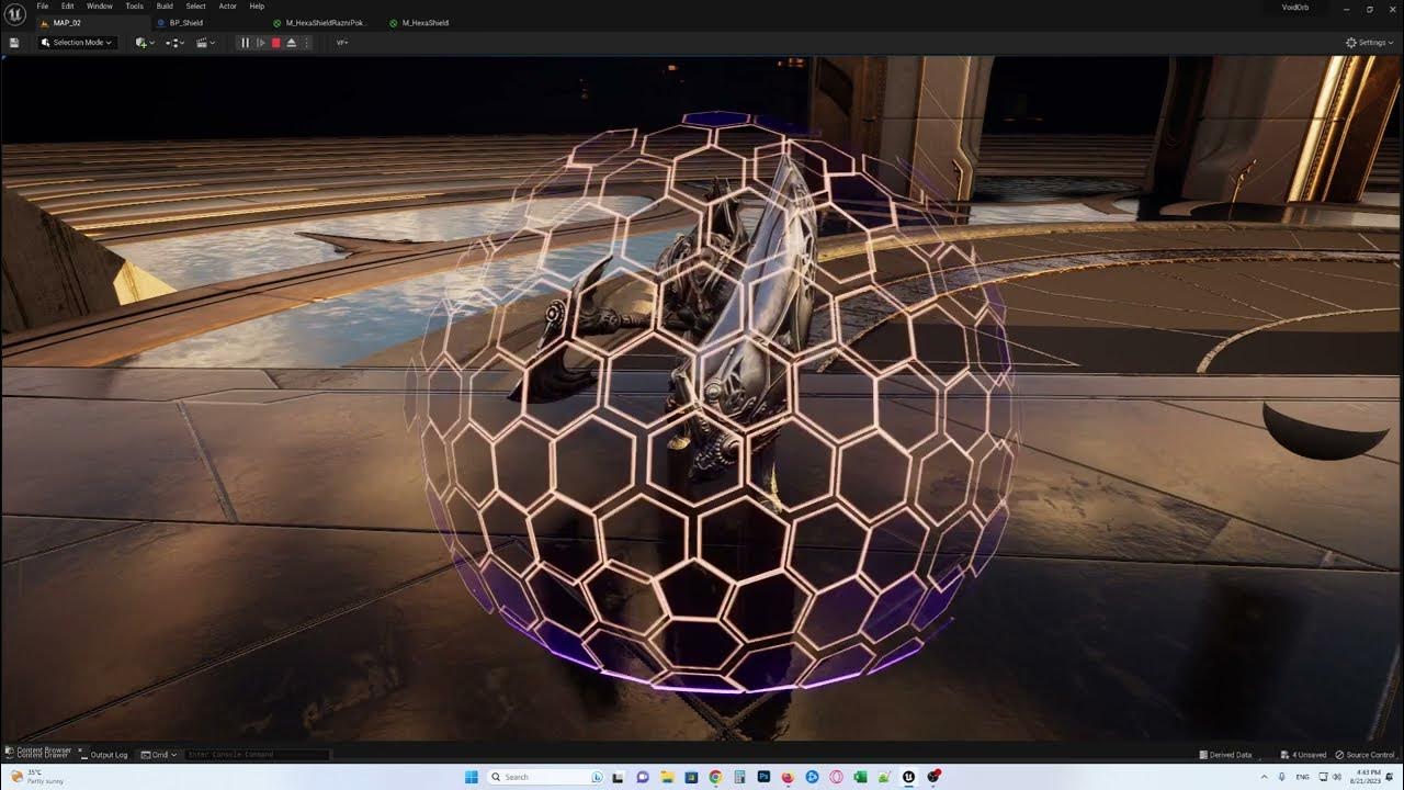 Hexagonal Shield VFX Unreal Engine 5 - YouTube