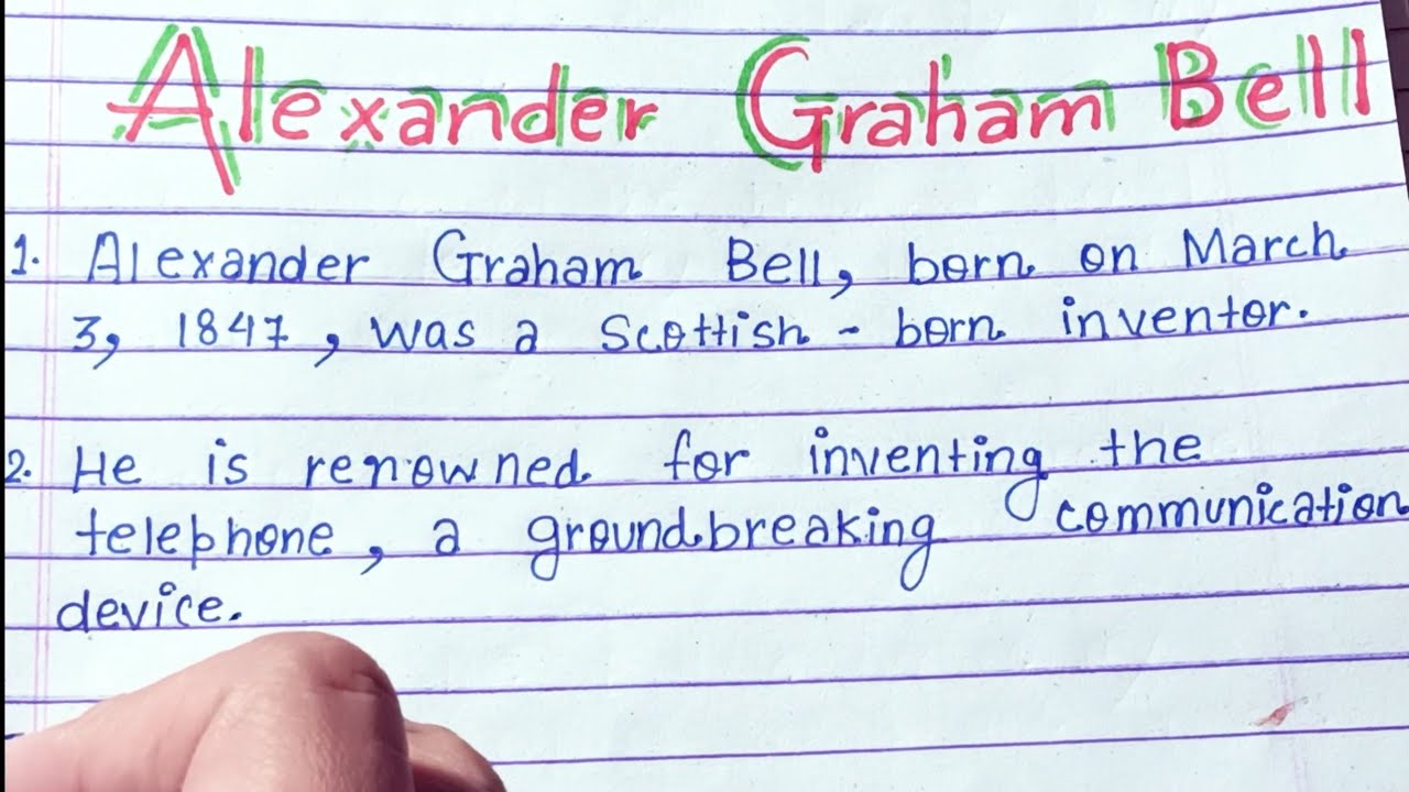 10 lines on Alexander Graham Bell in English|Essay on Alexander Graham ...