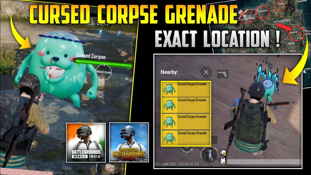CURSED CORPSE Grenade Exact Location 🔥 Cursed Corpse Grenade Location ...