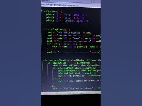 plants types c++ #cpp #coding #code #codingninja #codemasters #coderstokyo #codinglife #coders ...