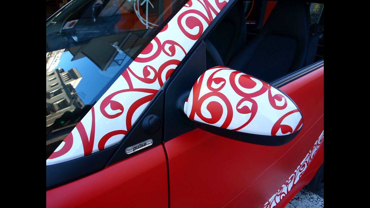PRConcept Car Wrapping Smart de Blanco Brillante a Rojo Mate con ...