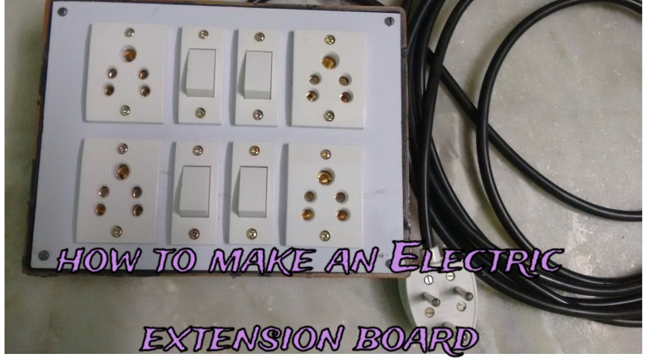 How to make an electric extension box/board - YouTube