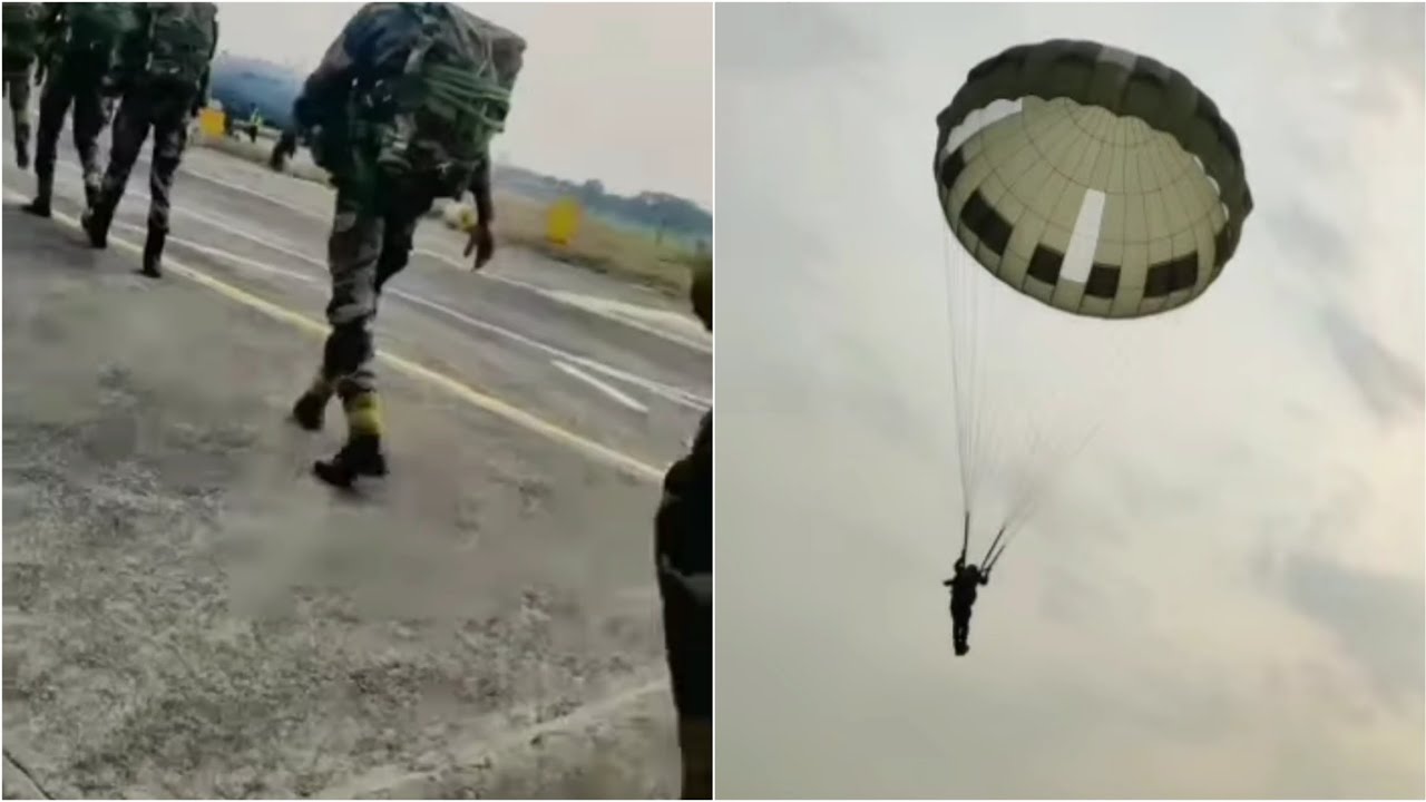 PoV: Indian Army Paratrooper Static Line Jump from C-130J Super ...