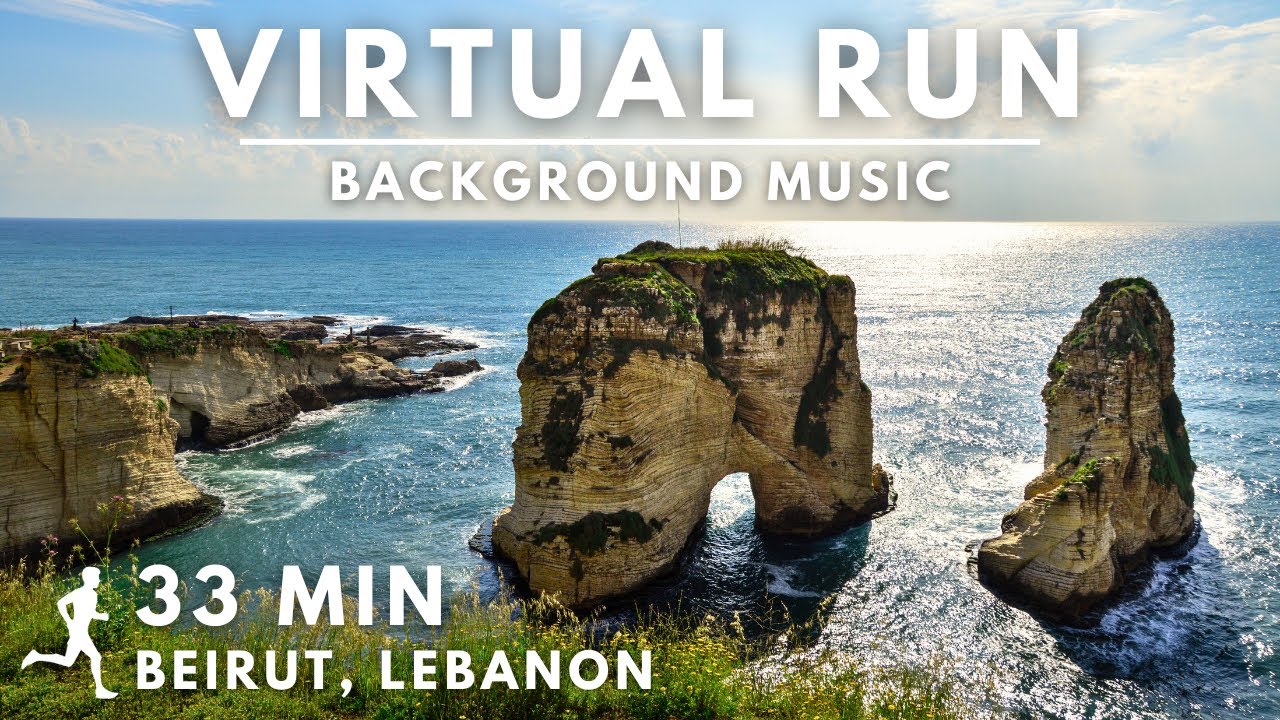 Beirut, Lebanon | Corniche Promenade | Virtual Running Video for ...