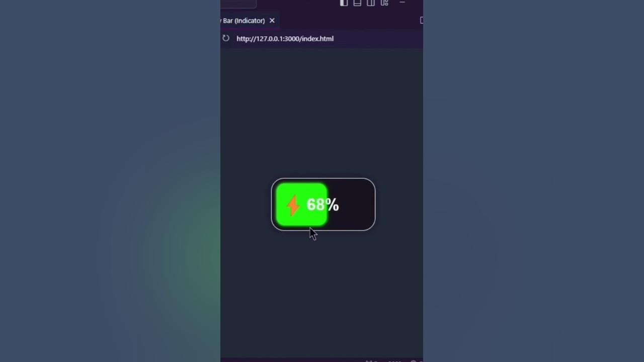 Battery Indicator🔋css Js Coding Css Cssdesign Cssstyling Js Youtube