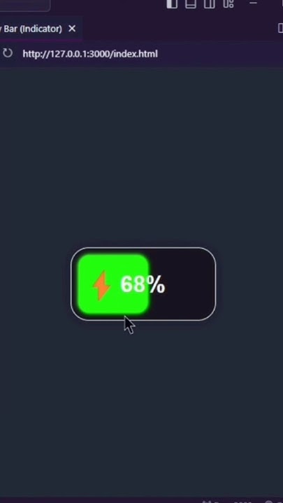 Battery Indicator🔋(CSS + JS) | #coding #css #cssdesign #cssstyling #js - YouTube