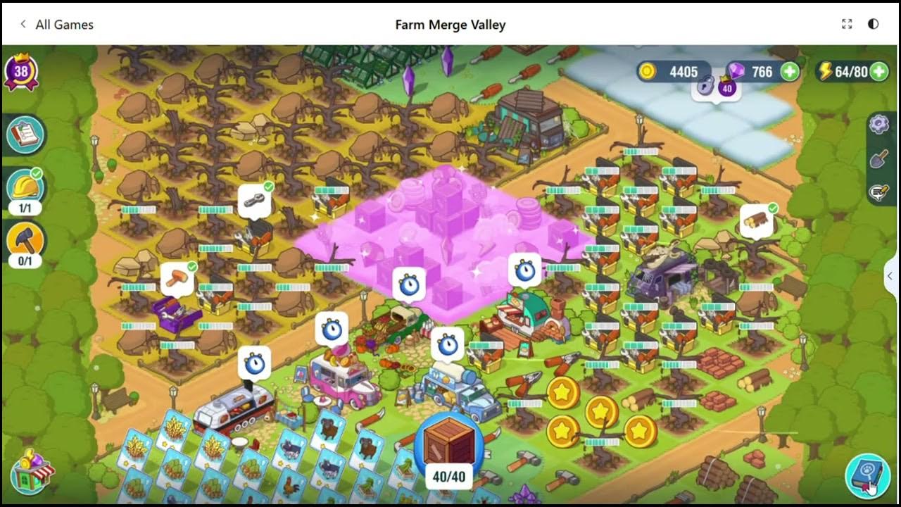 Farm merge valley game level 38 - YouTube