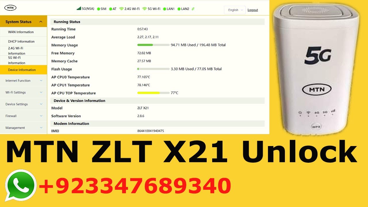 How to Unlock MTN ZLT X21 Unlock For All sim||100 %Working - YouTube
