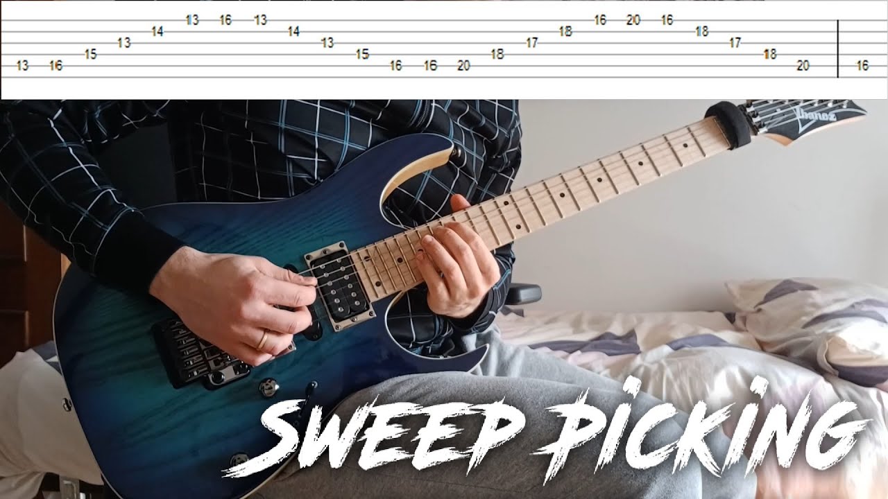 Easy Sweep Picking Lick 11 (Tabs) - YouTube