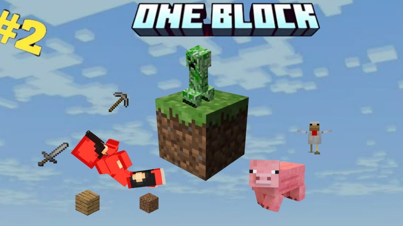 One Block #2 Creeper blow my one block world || Super Shot Gaming - YouTube