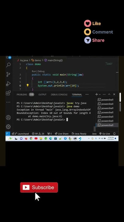 How to use Try and catch keyword in Java # Java #programming #try and #catch #keyword - YouTube