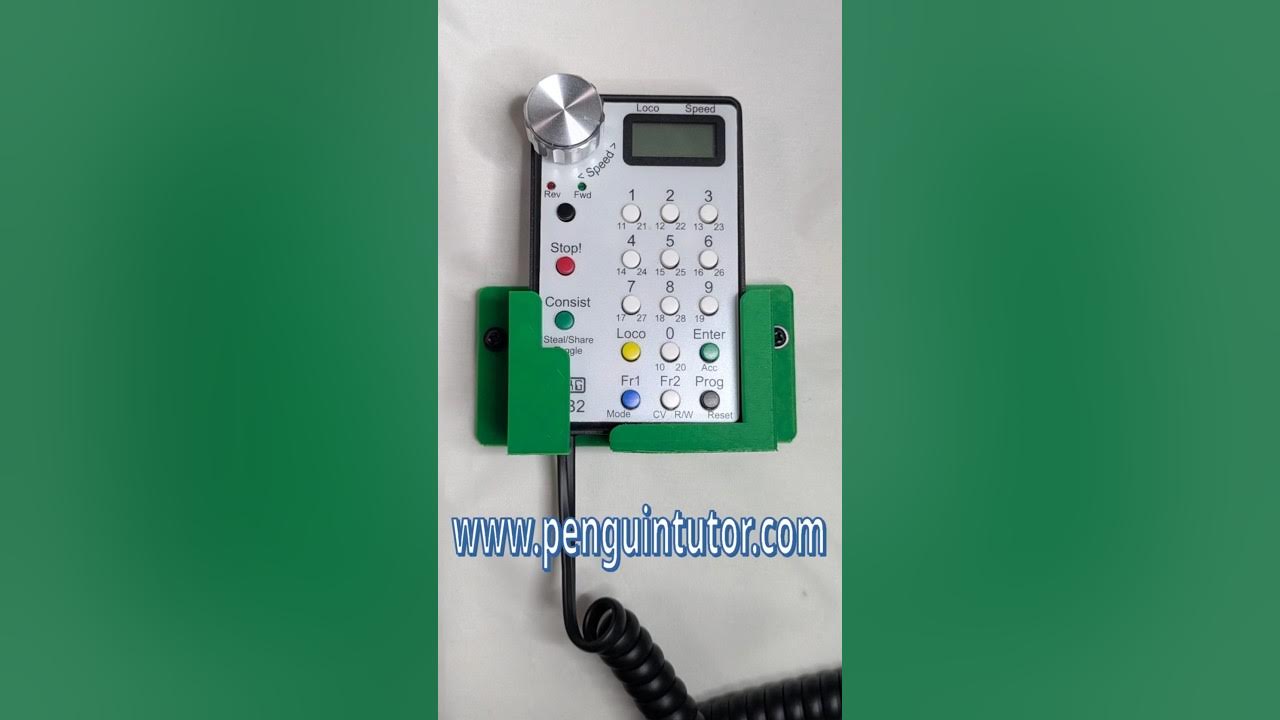 Model railway DCC controller holder designed in FreeCAD - for Merg kits ...