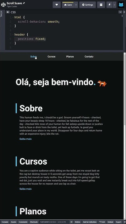 Scroll Suave com CSS - YouTube