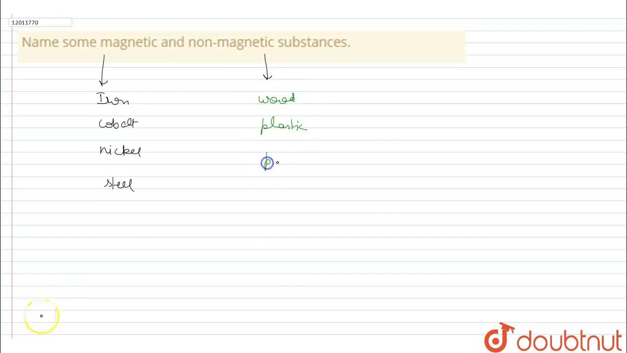Name some magnetic and non-magnetic substances. - YouTube