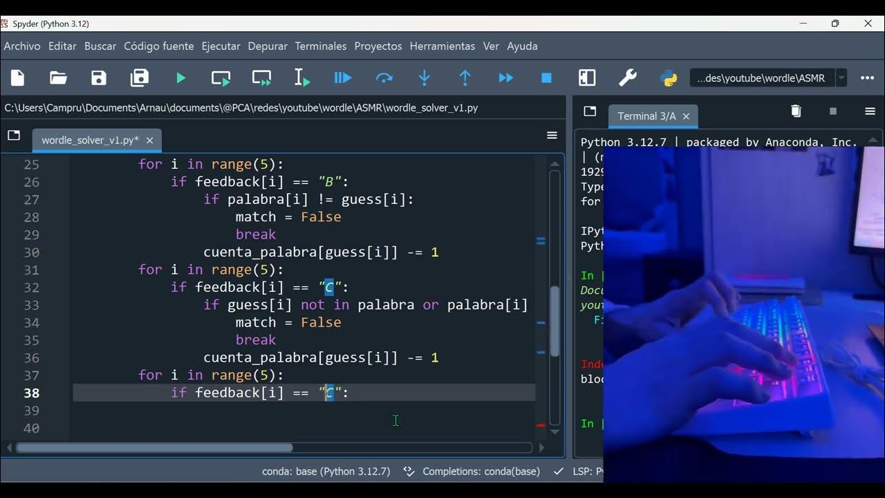 ASMR Programming - Python Project - No Talking - YouTube