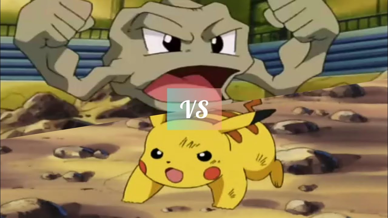 Pikachu Fight With Geodude Pokemon - YouTube