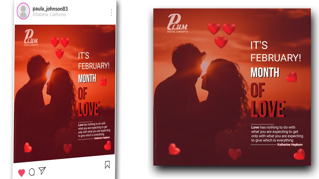 Hello February Flyer Design on Android | Pixellab Step-by-Step Tutorial ...