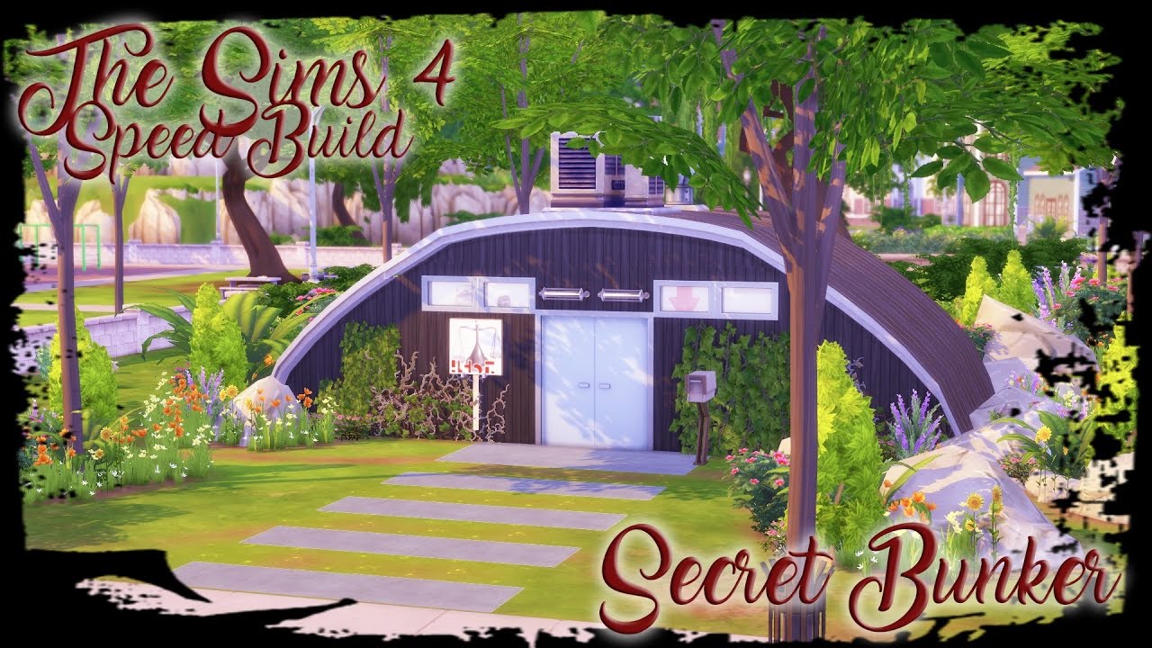 The Sims 4 - Secret Bunker - Speed Build - YouTube