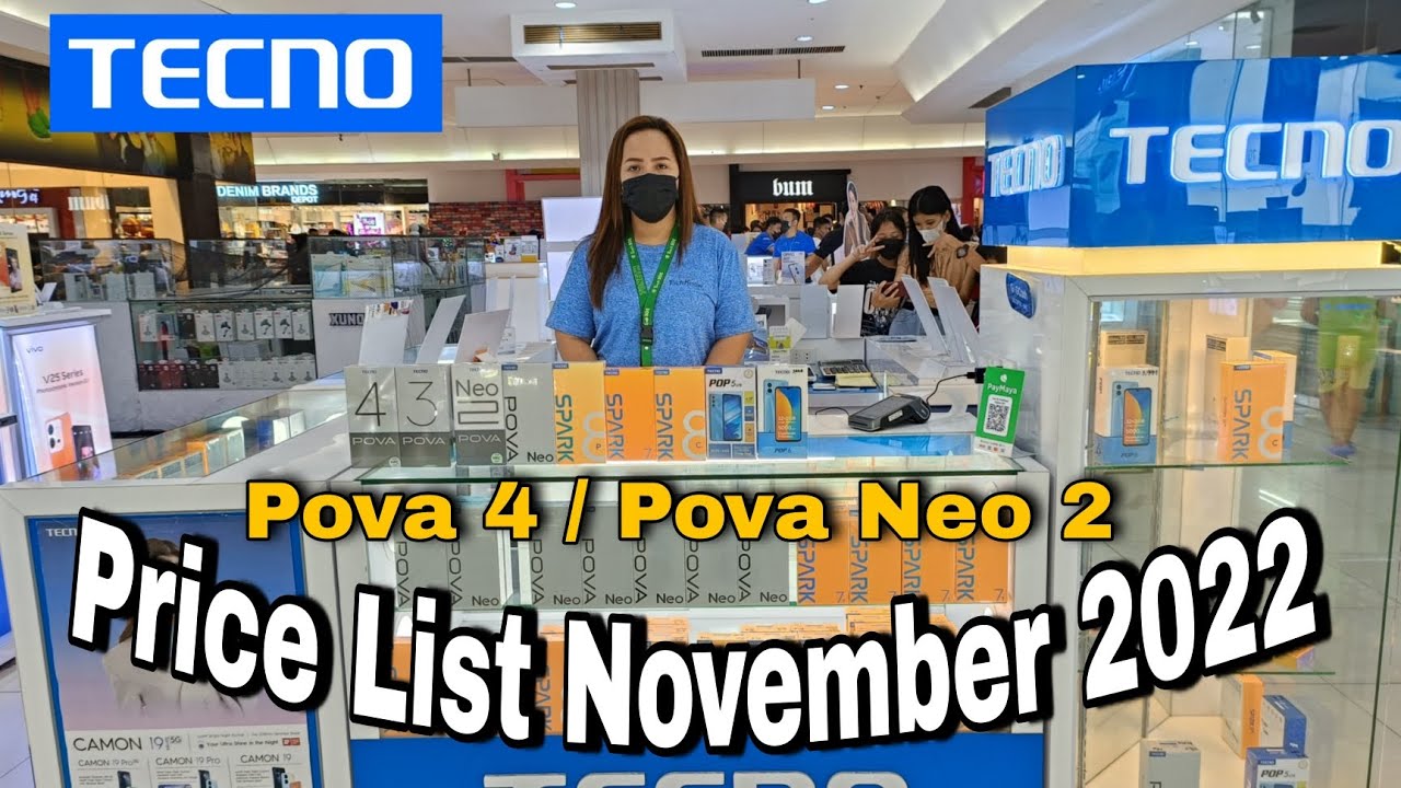 TECNO Price List November 2022, Tecno Pova 4, Pova 3, Pova Neo 2, Pova ...