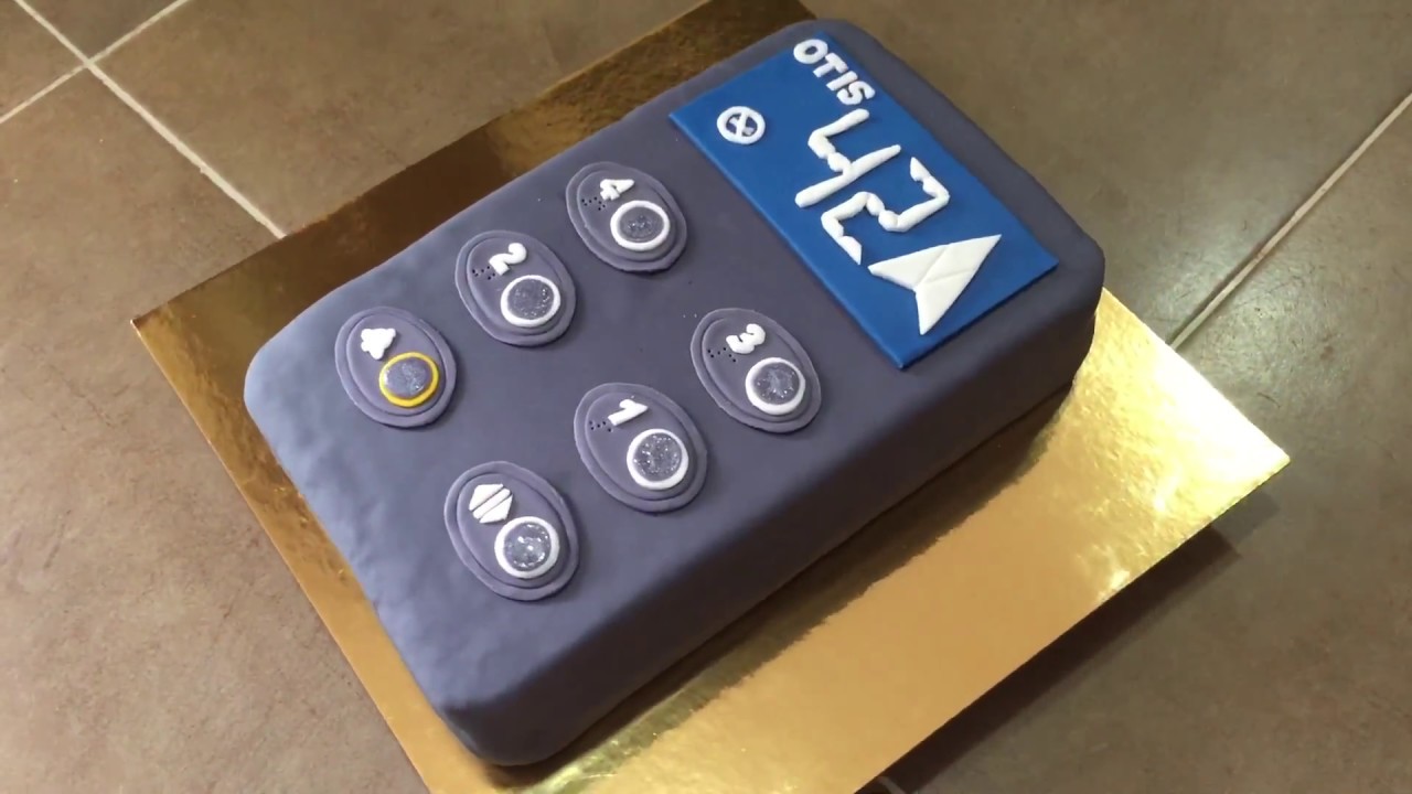 TARTA BOTONERA ASCENSOR DISPLAY OTIS fondant 2D - Elevator display Otis ...